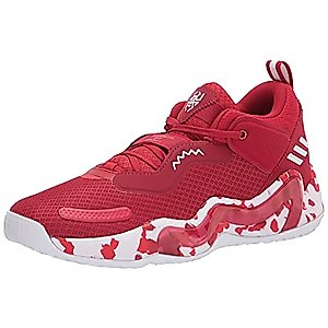 adidas Unisex D.O.N. Issue 3 Basketball Shoe, Team Power Red/White/Vivid Red, 9.5 US Men