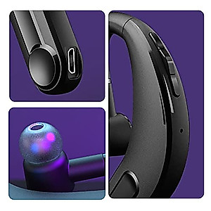 Gaweb Earphones, 1Pc M21 Wireless Earbud Hanging Ear Multifunctional Bluetooth 5.0 HiFi Stable Sports Headphone for Office - Black