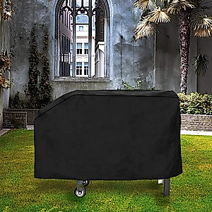 Outspark 28 Inch Griddle Cover-BBQ Accessories for Blackstone 28" Outdoor Flat Top Gas Griddle Grill and Other Similar 28in Griddle Cooking Station,Black,600D Water Proof Canvas,with Support Pole