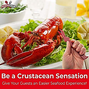 Ultra Durable, Super Easy Seafood Sheller 2 Pack. Serrated Knife Perfect for Cracking Lobster, Crab, Crawfish or Deveining Shrimp. BPA Free, Portable Utensils for Feasts, Boils and Themed Restaurants