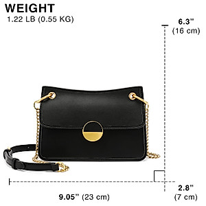 Scarleton Women’s Baguette Handbag, Small Crossbody Purse - Black