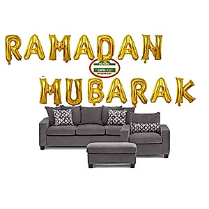 16inch Rose Gold Eid MUBARAK Foil Balloons Party Decoration Supplies Ramadan Decoration Gold EID Balloons For Muslim EID Ballon (RAMADAN Gold)