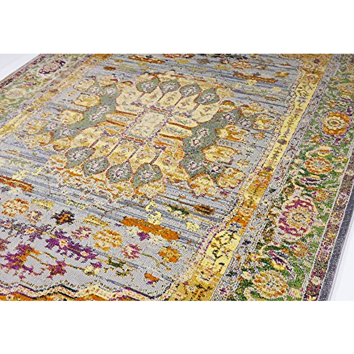 Pierre Cardin Cosmos Collection Oriental Design Area Rugs for Living Room Carpets (5' x 8', Multi (CS18A))