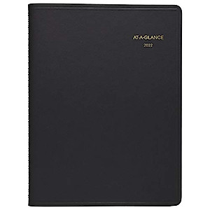 2022 Weekly Planner by AT-A-GLANCE, 6-3/4" x 8-3/4", Medium, Open Scheduling, Black (7085505)