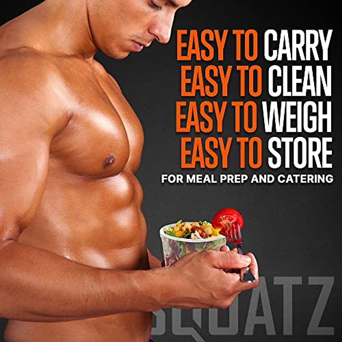 SQUATZ 50 Microwavable Food Container - 32oz Translucent Meal Box Storage with Lids, Ideal for Storing Soups, Condiments, Sauces, Dressing, Salads, Fruit, Baby Food, Healthy Snacks, and Leftovers