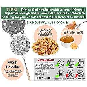 Walnut Cookie Mold Maker 16 - Walnut Cookie Maker - Oreshki Mold Maker - Орешница - Oreshki Maker - Oreshki Cookie mold - Walnut Cookie Form - Oreshnitsa Maker - Walnut Cookie Molds - Walnut Maker