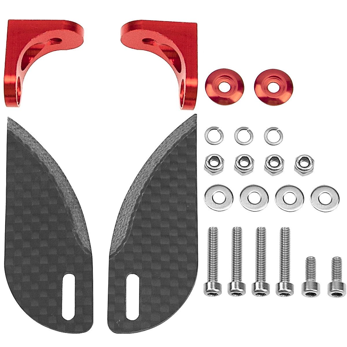 Vgoohobby Adjustable Carbon Fiber Turn Fins 65mmx25mm RC Water Knife Compatible with 70-85cm(27.5"-33.4") Electric Nitro Power Remote Control Boats