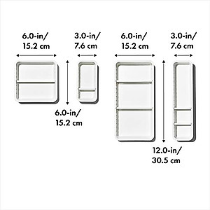 OXO Good Grips 4-Piece Complete Adjustable Drawer Bin Set with Removable Dividers