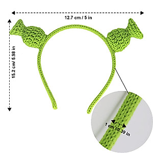 Union Power Shrek Headband with Ears, Cute Dressing Up Ears, Halloween Cosplay Prop Party Theme Costume Unisex