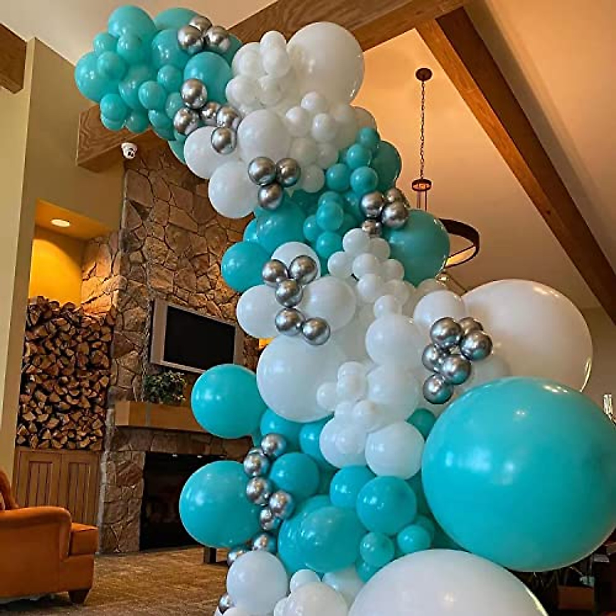 Teal Balloons 55 pcs Acqua Blue Party Latex Balloon 18inch 12inch 5inch for Birthday Baby Bridal Shower Wedding Party Decorations