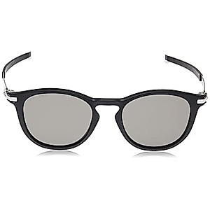 Oakley Men's OO9439 Pitchman R Round Sunglasses, Satin Black/Prizm Grey, 50 mm