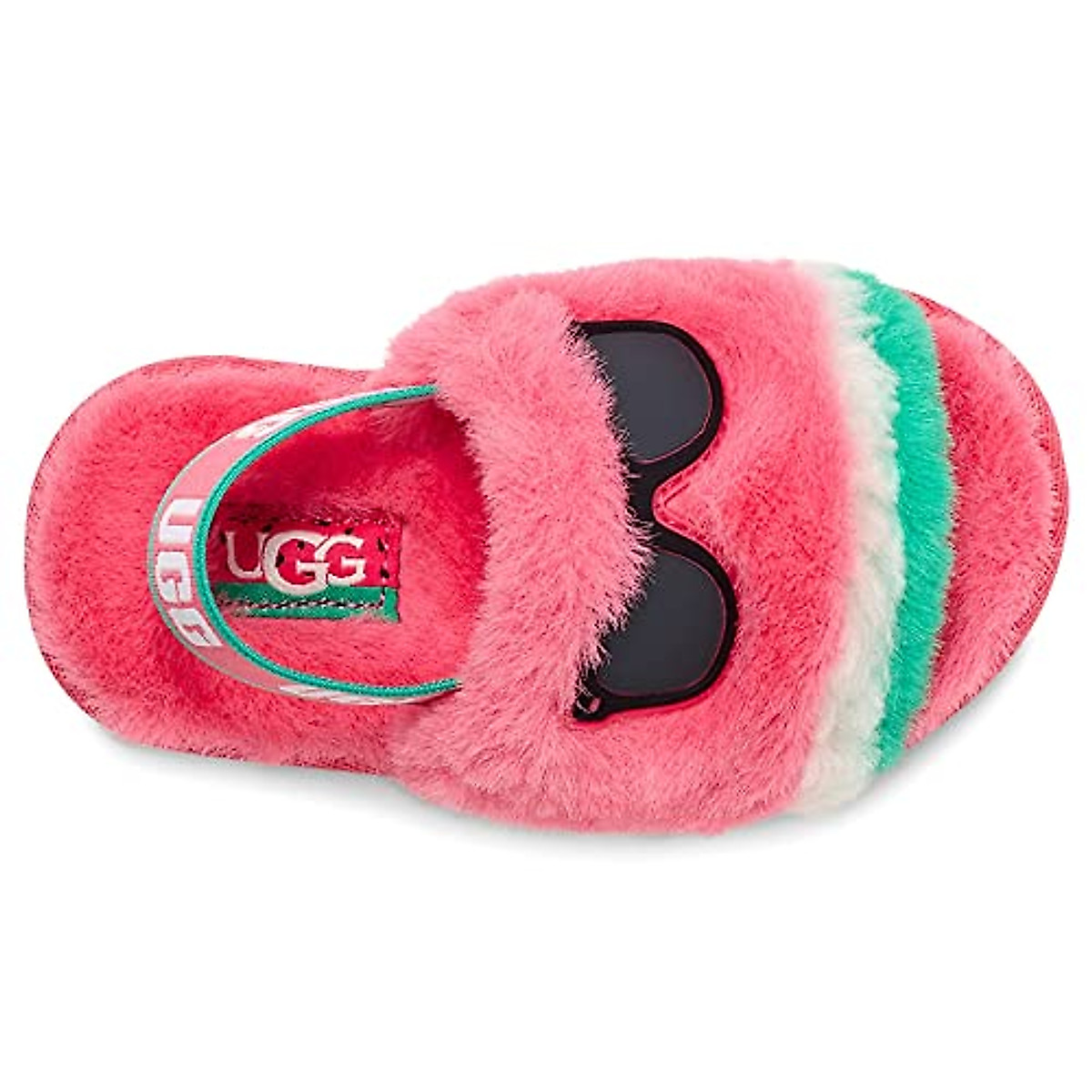 UGG Kids T Fluff Yeah Watermelon STUFFIE Slipper, 10 US Unisex Toddler