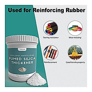 1 Quart 100% Pure Fumed Silica Powder, Advanced Thickener for Epoxy, Paints, Varnishes, Professional Fumed Silica for Filling Cracks and Voids, Worked Well for Ceramic Blanket Rigidizer - by TITGGI