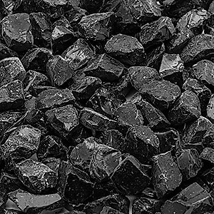 Margo Garden Products 1/2" 10lbs Dragon Glass, 10 lb, Black