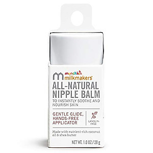 Munchkin® Milkmakers® Twist-Stick Nipple Balm, All-Natural, Lanolin-Free and Soothing for Breastfeeding Moms
