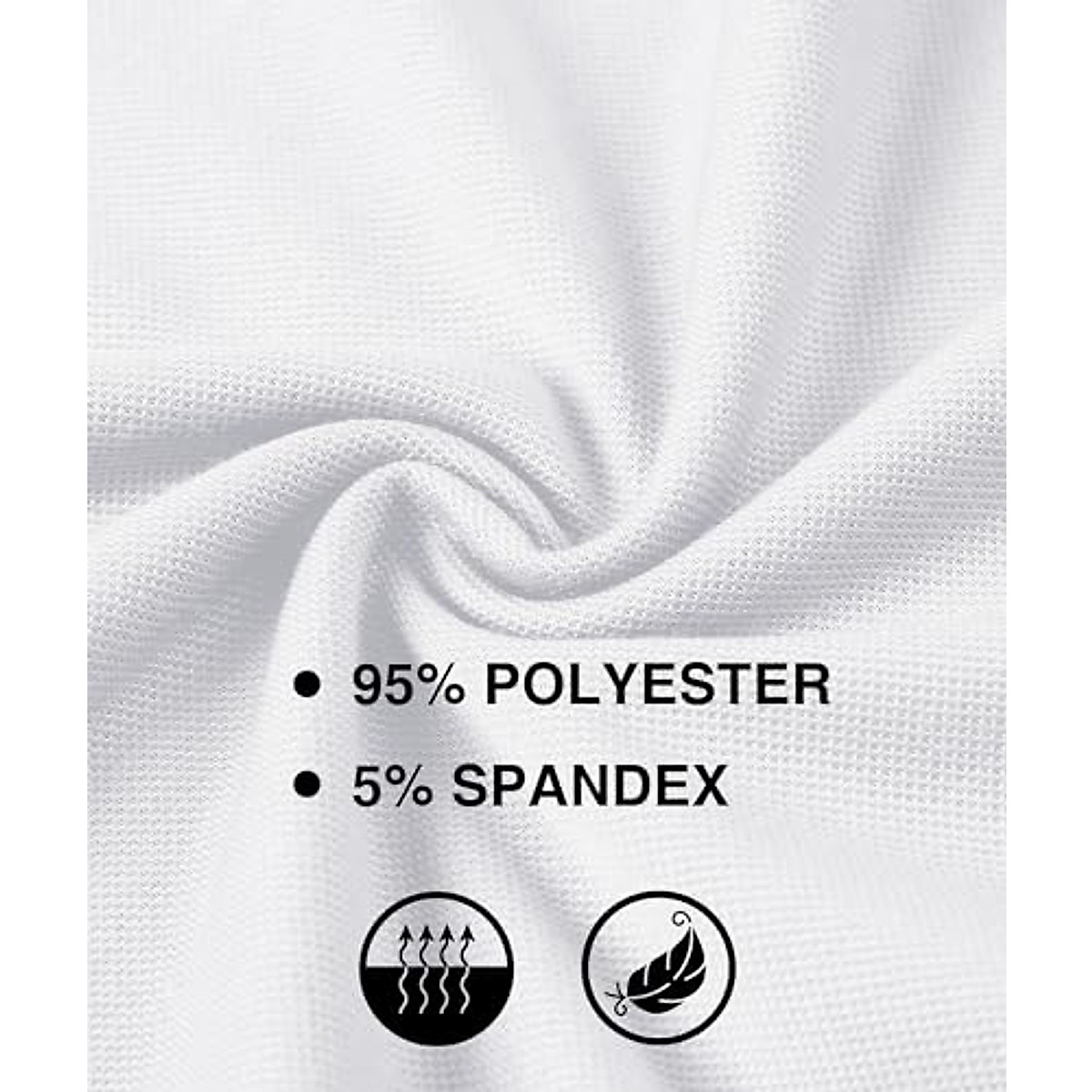 ZITY Mens Golf Shirt Short Sleeve Sport Moisture Wicking Performance Print Golf Polo Shirts for Men Collared Casual T-Shirt White Black X-Large