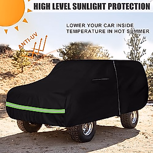 Waterproof Car Cover Compatible with Chverolet K5 Blazer/GMC Jimmy 1969-1991 210T All Weather Classic Car Covers with Zipper Door for Snow Rain Dust Protection