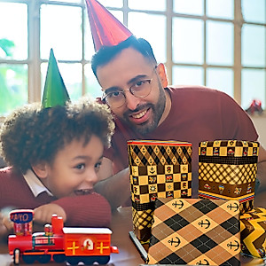 Dtiafu Car Wrapping Paper for Boys Kids Men - 10 Sheets Folded Flat Kraft Wrapping Paper - Nautical Boat/Anchor/Truck/Car/Train Gift Wrap for Birthday Baby Shower - 20 x 28inch Per Sheet