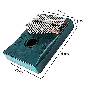 Kalimba Thumb Piano 17 Keys, Portable Mbira Finger Piano Gifts for Kids and Adults Music Instrument Thumb Pianos - 17 Keys Green