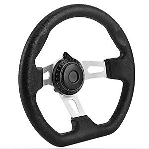 Acouto 270mm -Kart Steering Wheel with, Steering Wheel for -Kart Racing Cart Accessory