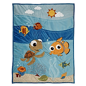 Disney Finding Nemo 4 Piece Crib Bedding Set, Blue