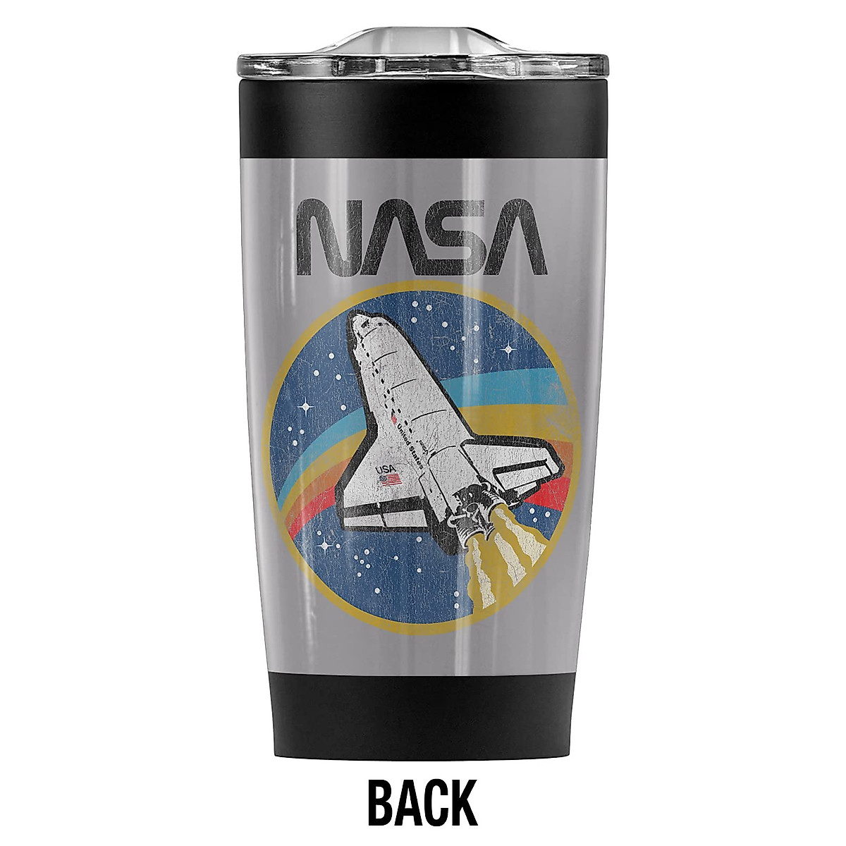 NASA Space Shuttle Patch Stainless Steel Tumbler 20 oz Coffee Travel Mug/Cup, Vacuum Insulated & Double Wall with Leakproof Sliding Lid