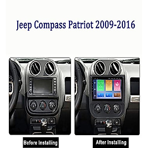 Car Stereo Radio for Jeep Patriot Compass 2010-2016 Built-in Wireless Carplay FM Bluetooth WiFi SWC Mirror Link GPS 4G RAM 32 GROM