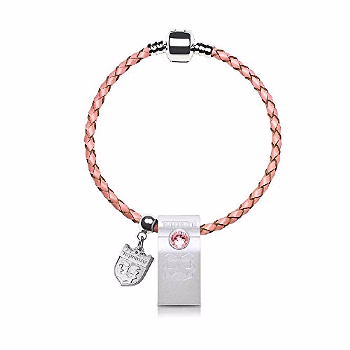 TOPMORE ZJ-S Series USB3.0 Encryption Security Flash Drive Decorated with Leather Braided Bracelet Flash Disk Fashion High Speed Memory Stick (64GB, Pink)