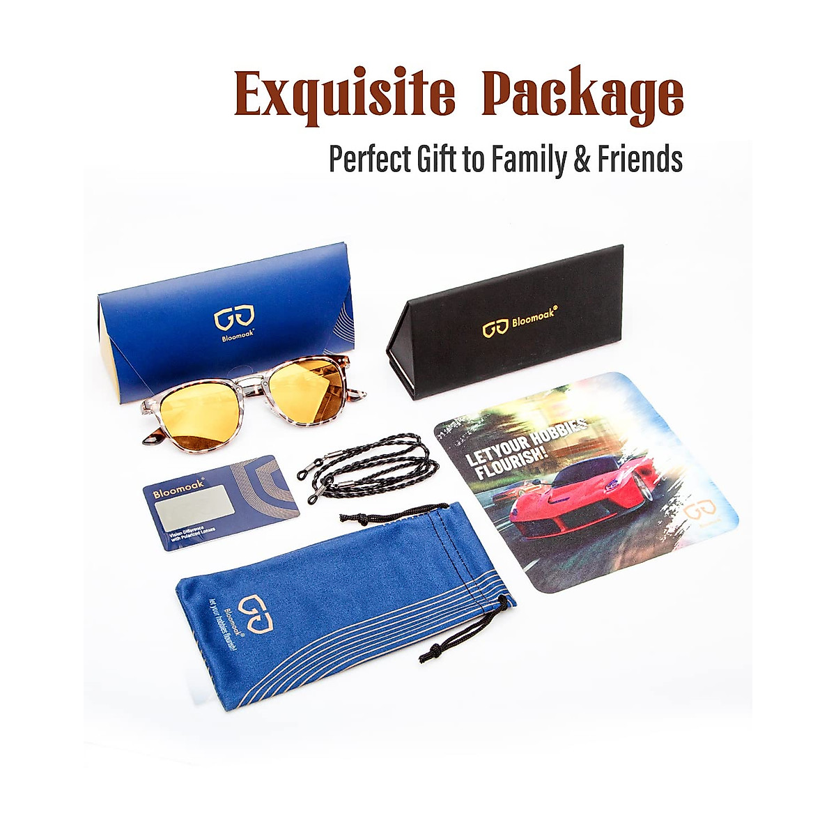 Bloomoak Night Driving Polarized Glasses for Boomer,Trendy Retro Fashion Glasses, Anti Glare for LED Headlights/Halogens/Starbursts(leopard/yellow)