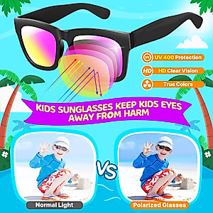 INNOCHEER Kids Sunglasses Bulk, 24 Pack Party Favors Sunglasses for Kids, Neon kids sunglasses party favors for Pool Party Beach Party Birthday Graduation Party Supplies, Goody Bag Favors for Kids