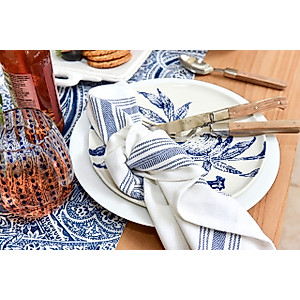 Value Basics Herringbone Dish Set Kitchen Towel, White, 14 Count