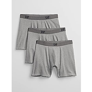 GAP Mens 3-pack Boxer Brief Underpants Underwear, Heather Grey, Small US