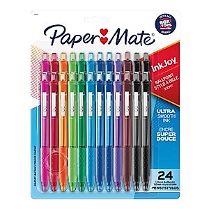 Paper Mate InkJoy 300RT Retractable Ballpoint Pens, Medium Point, 10 Ink Colors, 24 Pack (1951398)