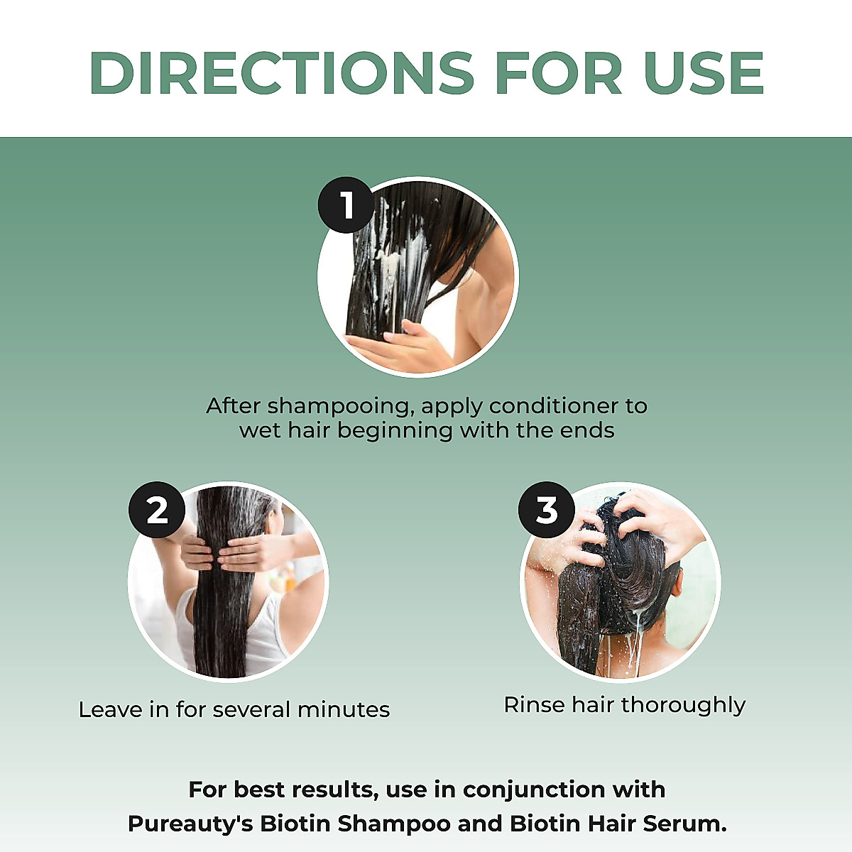 Biotin Conditioner for Hair - Hair Conditioner with Biotin, Not your Routine Shampoo and Conditioner for women Hair Loss. Use our Biotin Shampoo and Conditioner for thinning hair - Pureauty Naturals