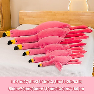 Flamingo Stuffed Animal Plush Pillow Cute Giant Flamingo Plush Toy Plush Soft Hugging Pillow Flamingo Stuffed Animal Duck Plush Pillow Gift for Kids Birthday (43.3in Pink)