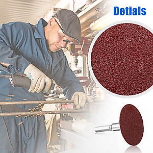 150 Pcs Sanding Discs Set, Die Grinder Accessories Sanding Disc 2 Inch, 36 Grit 60 Grit 80 Grit Roll Lock Discs for Die Grinder Surface Prep Strip Grind Polish Burr Remove