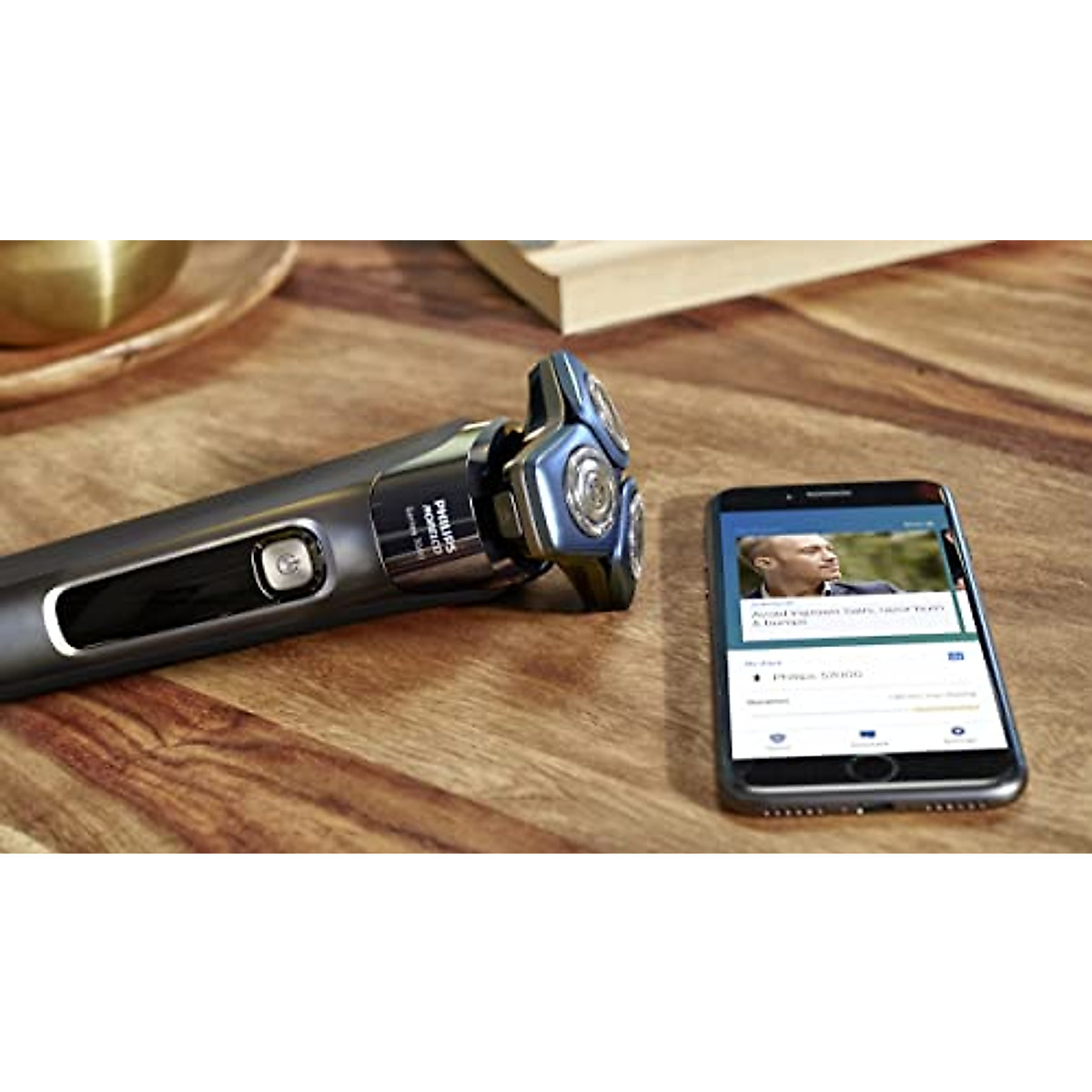 Philips Norelco Shaver 7500, Rechargeable Wet & Dry Electric Shaver with SenseIQ Technology, Quick Clean Pod, Travel Case and Pop-up Trimmer, S7783/84