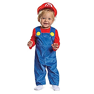 Disguise Infant Mario Costume, Official Super Mario Bros Outfit for Babies, Size (12-18 months)
