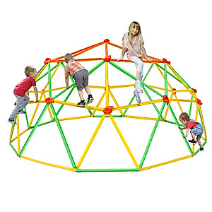 NAQIER Climbing Dome Upgraded 10FT Climber for Kid 3-10 Jungle Gym Monkey Bar Backyard Geometric Support 800LBS Outdoor Play Equipment Toddler Outside Toy