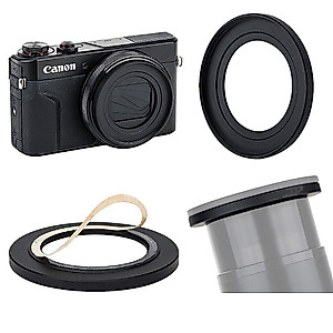 Canon PowerShot G7 X, G7x Mark II & G7x Mark III 0.45x High Definition Super Wide Angle Lens w/Macro + Filter Kit + Adapter