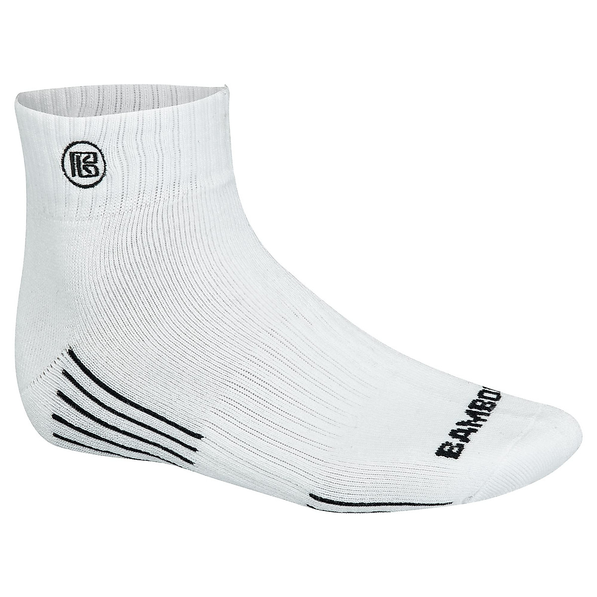 Premium Bamboo Crew Work Socks- Quarter High Moisture Wicking, Odor Eliminating White Quarter Crew Socks for Men Size 6-8 - 3 Pair