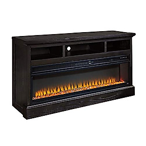Signature Design by Ashley 57" Electric Fireplace Insert with LED, 6 Temperatures, Multi Flames & Overheating Control, Black