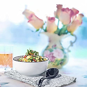 Wareland Soup Bowls, 28 Ounce Cereal Bowls, 6 Inch Ceramic Bowls Set Of 4, White Bowls For Salad Pasta Rice Oatmeal Pho, Ramen Bowl For Noodle, Bowls For Kitchen, Dishwasher Oven Microwave Safe Bowls