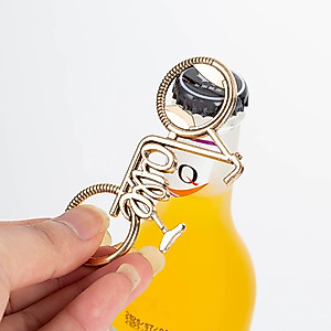 24 PCS Love Design Golden Bicycle Shape Bottle Openers for Wedding Favors Bridal Shower Gifts ，Decorations and Souvenirs for Guests (24, golden love bicycle)