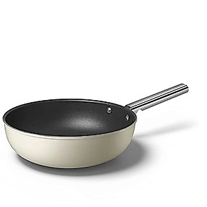 Smeg Cookware Cream 12-Inch Wok