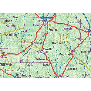 Georgia State Poster Map - 16.5 x 20.4 Inches - Paper Laminated