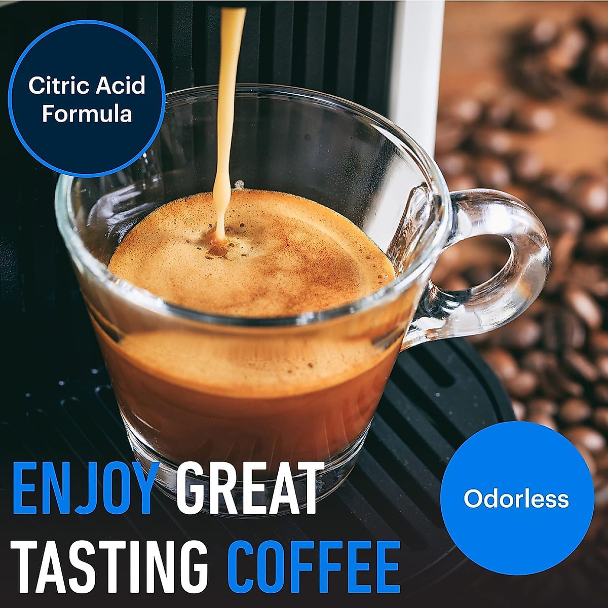 Universal Descaling Solution 2 Pack, (2 x 236ml / 4 Uses Total), Compatible with Breville, L'OR, Sage, Nespresso, Delonghi Single Use Coffee & Espresso Machines, Coffee Machine Descaler