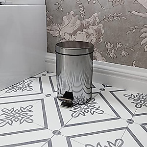 Croydex 536184 Chrome Britannia Three Litre Pedal Bin