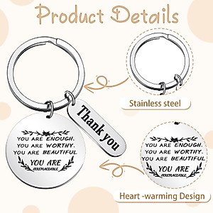 Talltalk 24 Pcs Employee Appreciation Cosmetic Bag Keychains Set Thank You Keyrings Gifts for Coworkers Women Nurse Teacher(You are Loved)