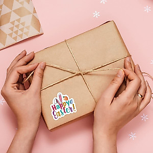 425 PCS Easter Bunny Stickers 4 Design,Cute Small Business Envelopes Stickers for Handmade Goods/Bags Business Packages,Easter Day Theme Small Shop Business Stickers for Envelopes Seals - Rabbit